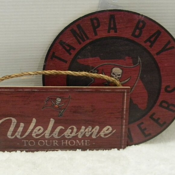 NFL | Accents | Tampa Bay Buccaneers Nfl Football Team Signs Set Of 2 ...